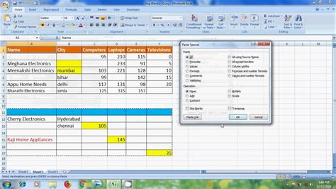 Excel 2007 How To Skip Blank Cells In Excel Youtube