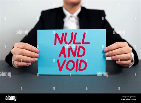 Text Caption Presenting Null And Void Business Overview Cancel A Contract Having No Legal Force