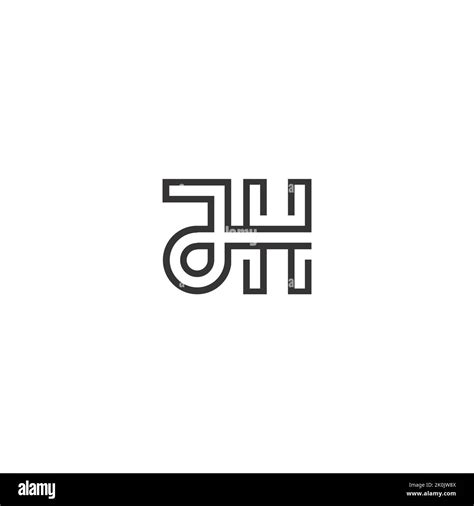 Hj Jh H And J Abstract Initial Monogram Letter Alphabet Logo Design