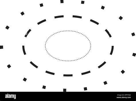 Tracing Ellipse Shape Symbol Dashed And Dotted Broken Line Element For