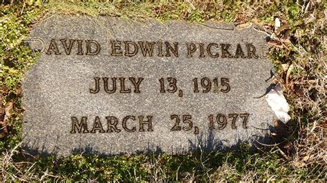 David Edwin Pickard 1915 1977 Find A Grave Memorial