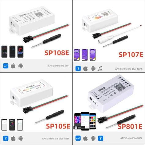 SP105E SP107E SP108E SP801E Wifi Bluetooth LED Controller Pixel IC SPI
