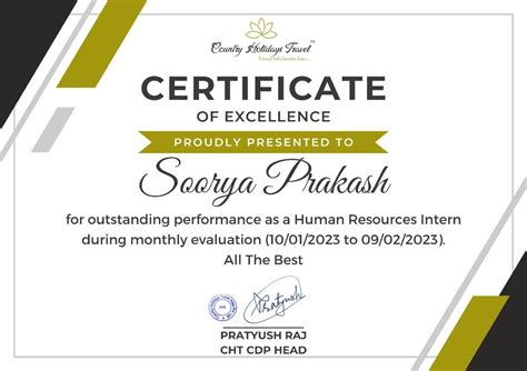 Soorya Prakash On Linkedin Got Selected As One Of The Best Interns Of