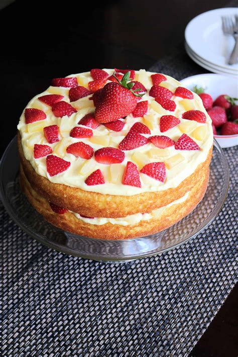 Luscious Strawberry Pineapple Cake Kindly Unspoken