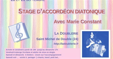 Stage d accordéon diatonique septembre à Saint Michel de Double