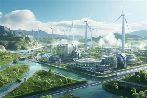 Premium Photo Renewable Energy Infrastructure With Hydropower Generative Ai