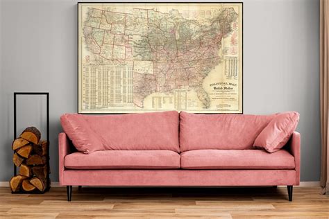 1878 Mapa Político Más Antiguo De Los Estados Unidos Historia De Los