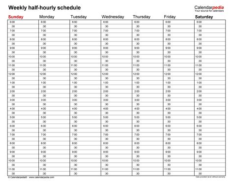 Hourly Schedules In Microsoft Excel Format 20 Templates
