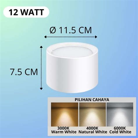 Promo LAMPU LED DOWNLIGHT OUTBOW LAMPU PLAFON LED 12 WATT 24 WATT GARANSI POROSWONDERLAND