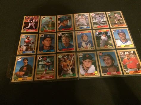 1987 Topps Chewing Gum Inc Baseball Trading Cards Set Of 75 Cards Etsy