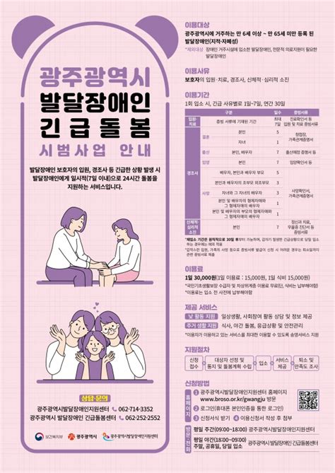 광주시 발달장애인 24시간 긴급돌봄 시행 뉴스깜