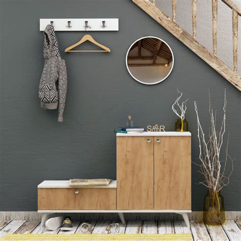 Dulap Pantofi Fİjel Oak Alb