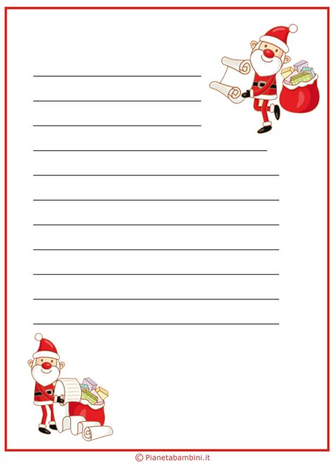 Modelli Di Lettera A Babbo Natale Da Stampare Gratis PianetaBambini It