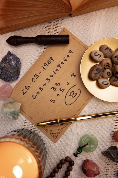 Conceito de numerologia nota Foto Grátis