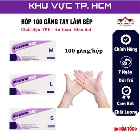 FreeShip HCM Hộp găng tay nấu ăn siêu dai Victoria Bay Shopee Việt Nam