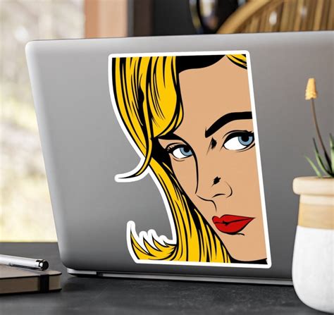 Retro Blonde Girl Vinyl Decal Vintage Style Sticker Decal Pop Art