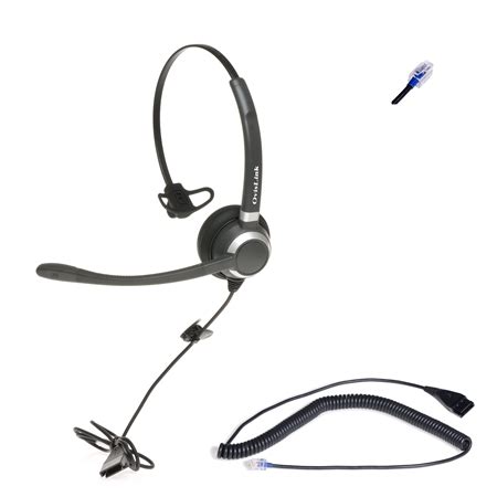 Polycom Phone Call Center Headset Noise Cancellation Headset By OvisLink With HD Voice Quality
