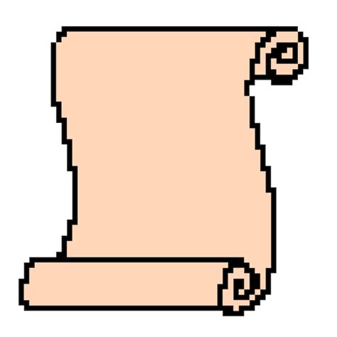 Premium Vector Pixel Vector Illustration Of An Old Parchment Scroll