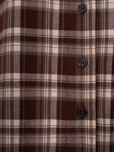 Клетчатая рубашка свободного кроя с вышивкой Lichi Online Fashion Store