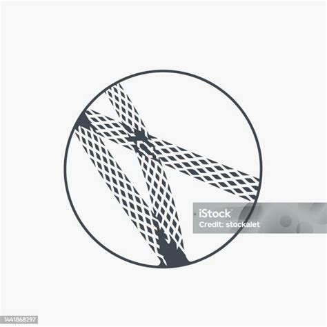 Lambang Logo Lingkaran Pola Geometris Ikon Gaya Hiasan Diisolasi Pada