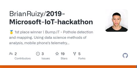 GitHub BrianRuizy 2019 Microsoft IoT Hackathon 1st Place Winner