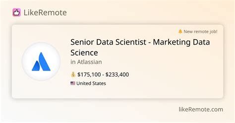 📩 Senior Data Scientist Marketing Data Science At 🏢 Atlassian Salary 💰 175 100 233 400 📍