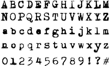 15 Typewriter Style Fonts Images Old Style Typewriter Font