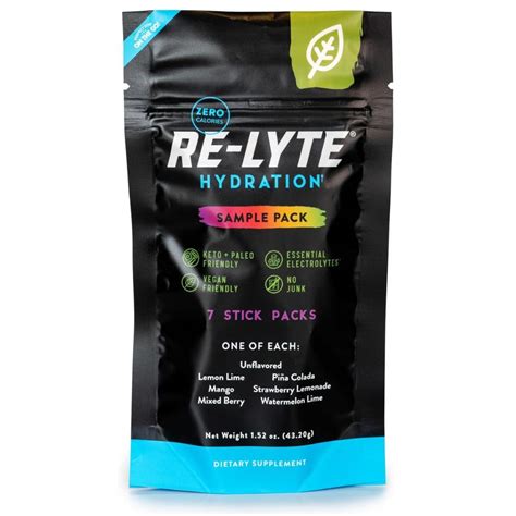 Redmond Re Lyte Hydration Electrolyte Powder Drink Mix Variety 7 Sti