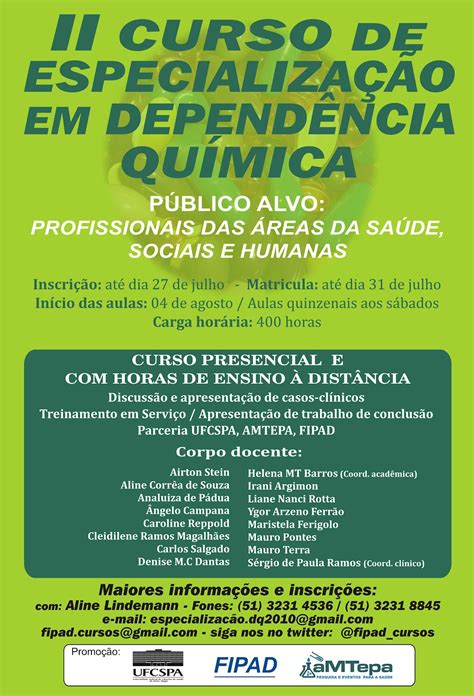 G Consultoria Ii Curso De Especialização Em Dependência Química