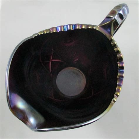 Antique Imperial Fashion Purple Carnival Glass Water Pitcher Carnival