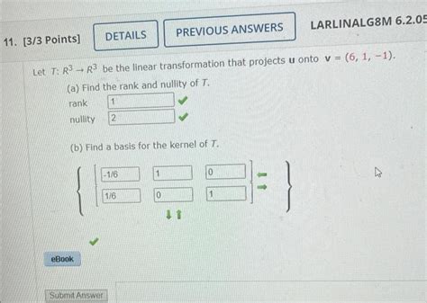 Solved Let Tr3→r3 Be The Linear Transformation That