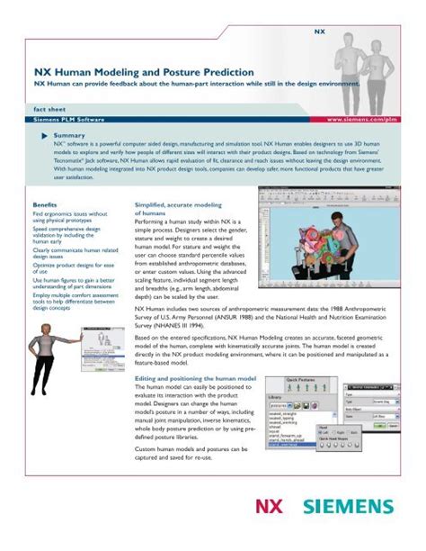 Nx Human Modeling And Posture Prediction