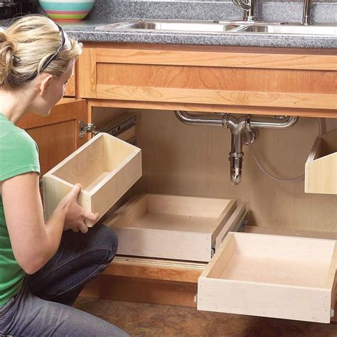 How To Build Pull Out Under Sink Storage Trays For Your Kitchen