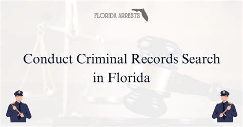 Conduct Criminal Records Search In Florida Fl