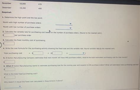 solved high low method to determine fixed cost and variable