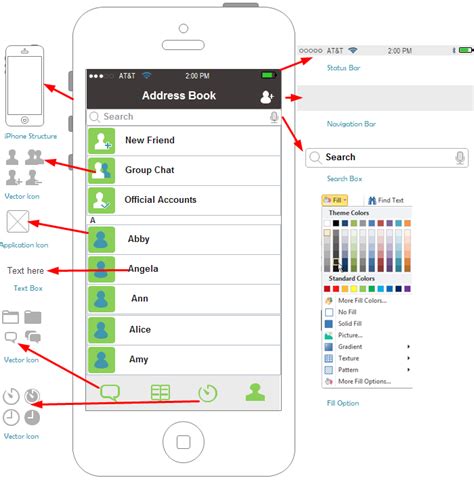 Create An Iphone Address Book Ui Wireframe