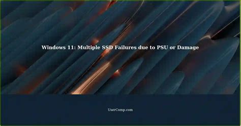 Troubleshooting Multiple Ssd Failures Due To Psu Malfunction Or Damage