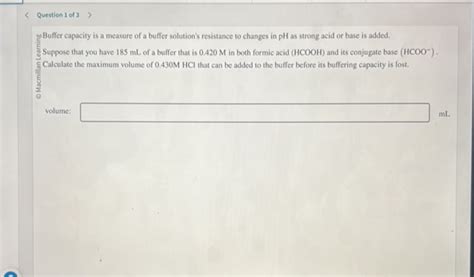 Question Of C Buffer Capacity Is A Studyx
