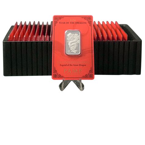 25 Pcs Of 10 Gram 2024 Pamp Year Of The Dragon Silver Bars 1 Box X