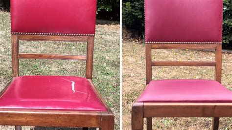 Rénovation Dune Chaise En Simili Cuir Youtube