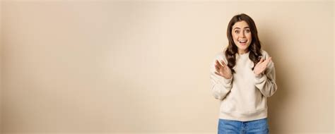 Free Photo Image Of Surprised Amazed Brunette Girl Gasping Looking