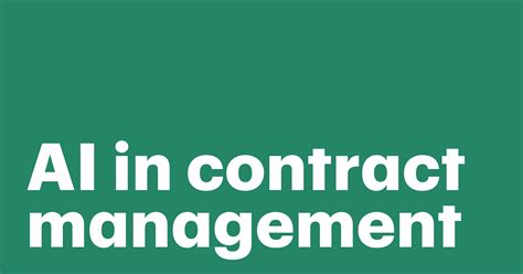 Artificial Intelligence In Contract Management