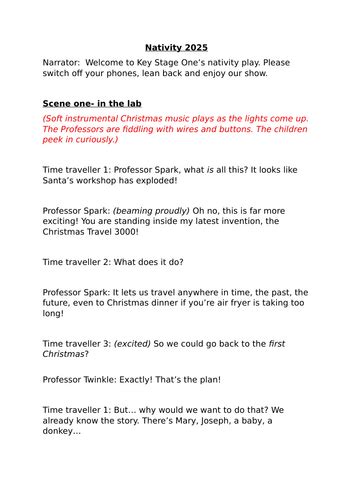 Ks1 Nativity Script Teaching Resources