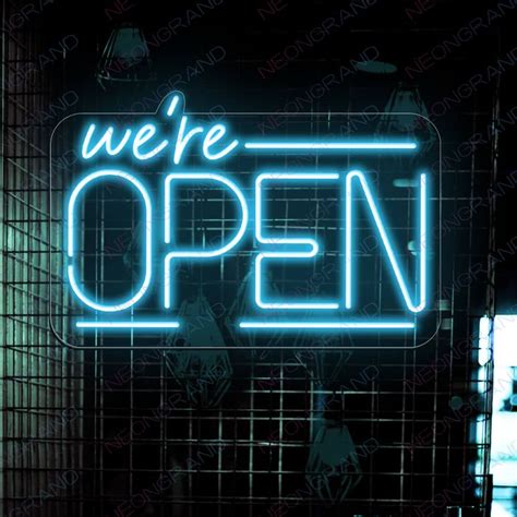 Were Open Neon Sign Open Business Led Light Neon Signs Neon Open