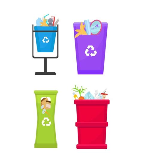 Recolección De Basura Vector Premium