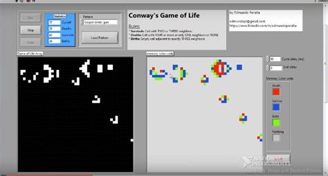 labview the game of life simulation