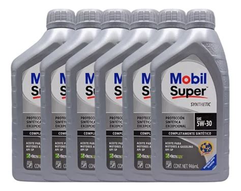 Aceite Motor Mobil 5w 30 Mobil Super Synthetic 946 Ml 6 Pzas Envío Gratis
