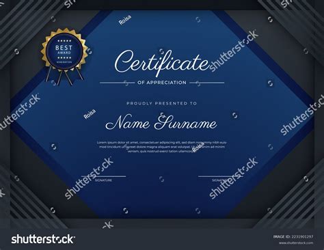 Certificate Design Vector Diploma Certificate Employee Stock Vector