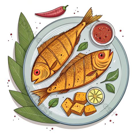 Maach Bhaja Hoặc Cá Chiên Ngon Bangladesh Minh Họa  Tải Xuống Miễn