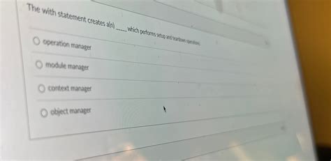 Solved The With Statement Creates A N Q Which Performs Chegg